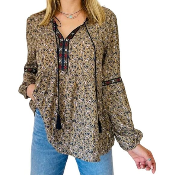 Alchemy Thread | Tops | Alchemy Thread Paisley Long Sleeve Boho Top In ...